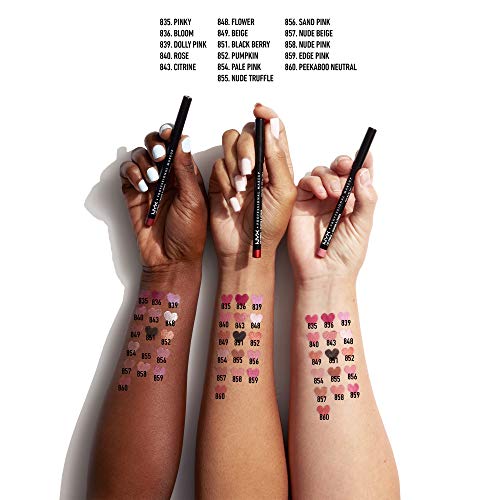 NYX PROFESSIONAL MAKEUP Slim Lip Pencil, Long-Lasting Creamy Lip Liner - Edge Pink