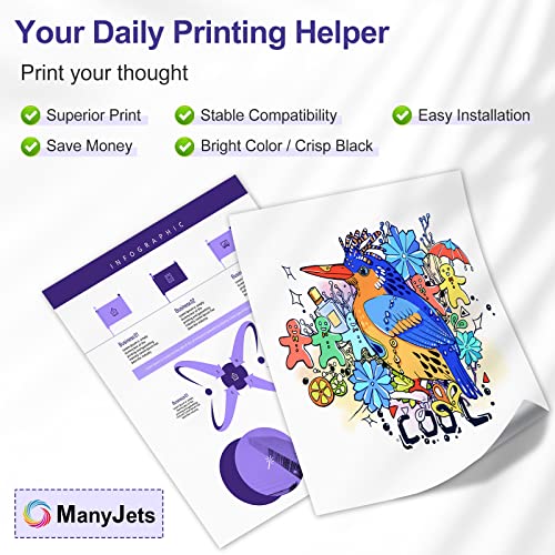 ManyJets LC3019XXL Compatible Ink Cartridge Replacement for Brother LC3019 LC3019XXL LC3017 Work with Brother MFC-J5330DW MFC-J6930DW MFC-J6530DW MFC-J5335DW MFC-J6730DW Printer (2BK,2C,2M,2Y,8-Pack)