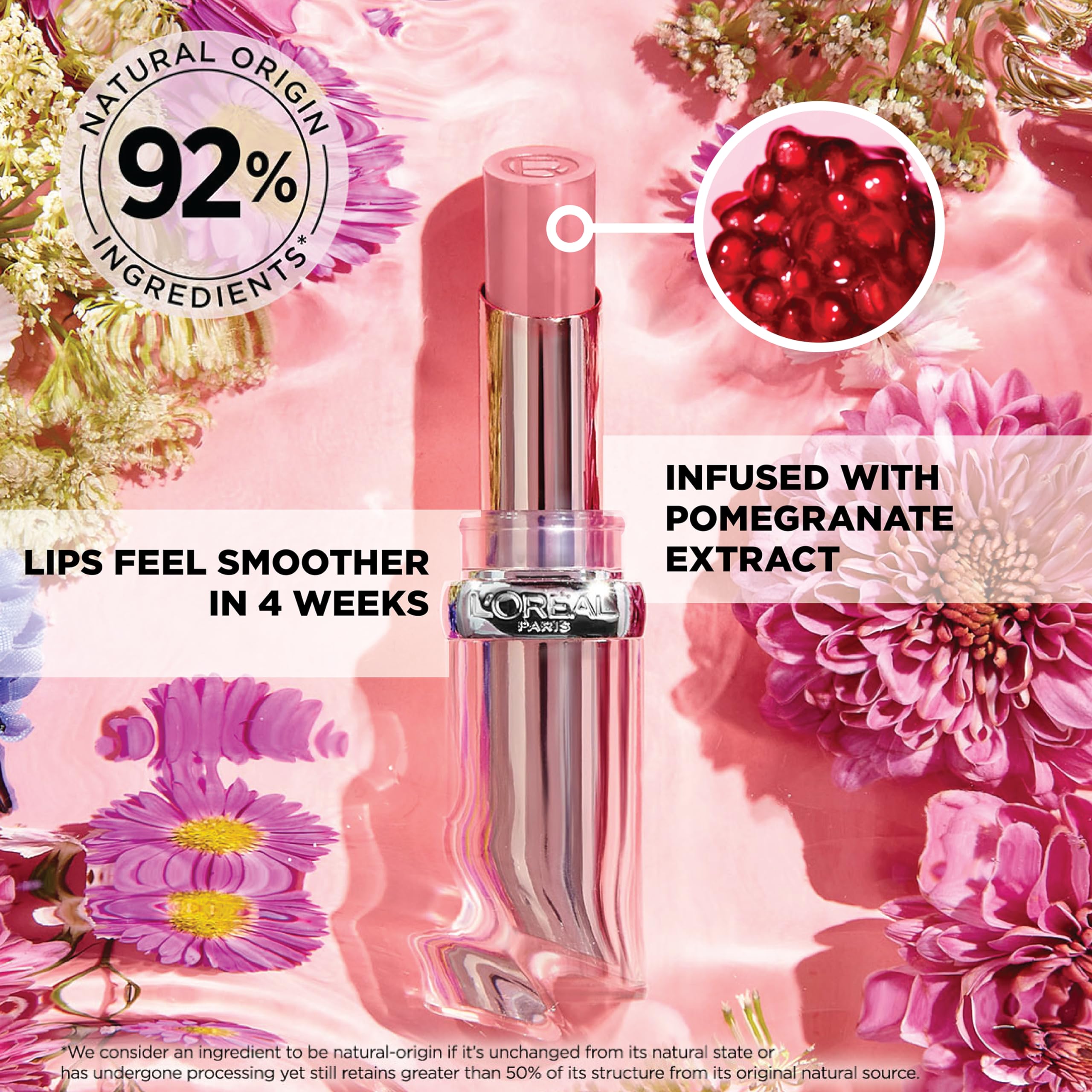 L'Oreal Paris Glow Paradise Hydrating Balm-in-Lipstick with Pomegranate Extract, Ecstatic Mulberry, 0.1 Oz