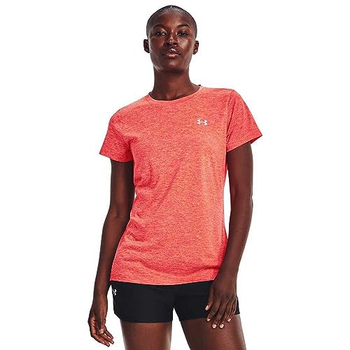 Under Armour Women's Tech Twist T-Shirt, (629) Beta/Pomegranate/Metallic Silver, Medium