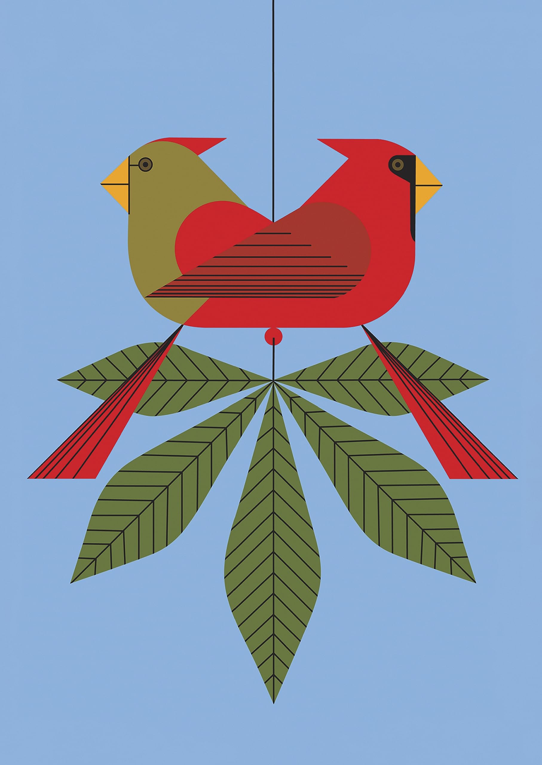 Pomegranate Charley Harper: Cardinals Consorting Holiday Cards