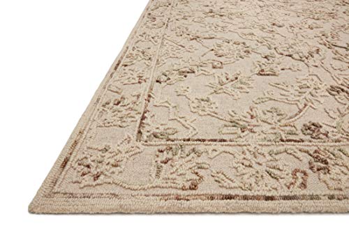 Loloi II Halle Collection HAE-02 Natural/SAGE, Traditional 7'-9" x 9'-9" Area Rug