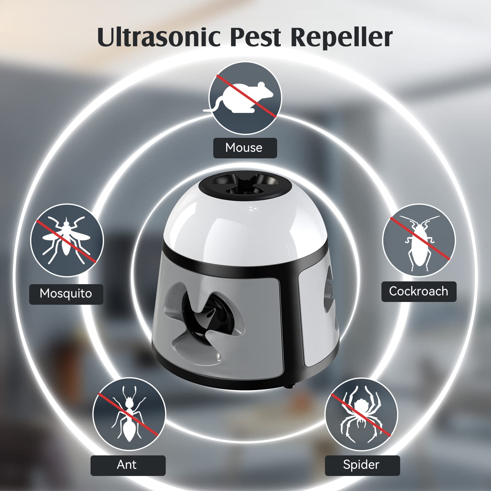 Mice Repellent Plug-ins, Ultrasonic Rodent Squirrels Repellent Indoor Pest Repeller, Mouse Deterrent Rat Control for House Attic Garage RV