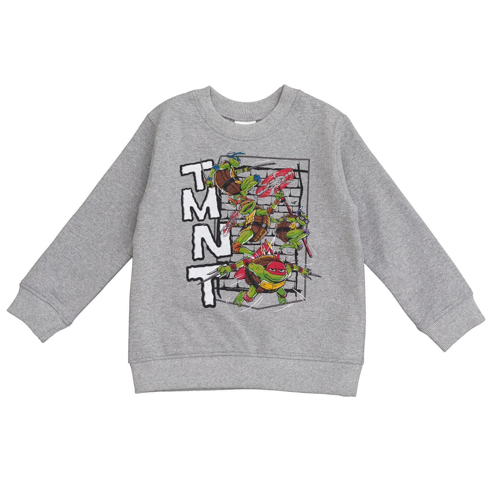 Teenage Mutant Ninja Turtles Donatello Raphael Leonardo Toddler Boys Fleece Sweatshirt and Pants Set Gray/Green 5T