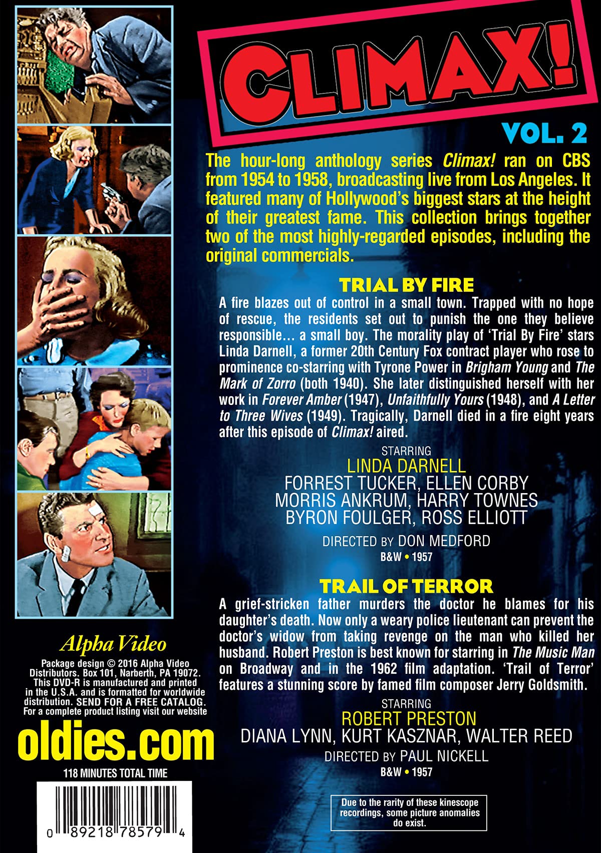 Climax! Volume 2 - Trail of Terror/Trial By Fire [DVD]