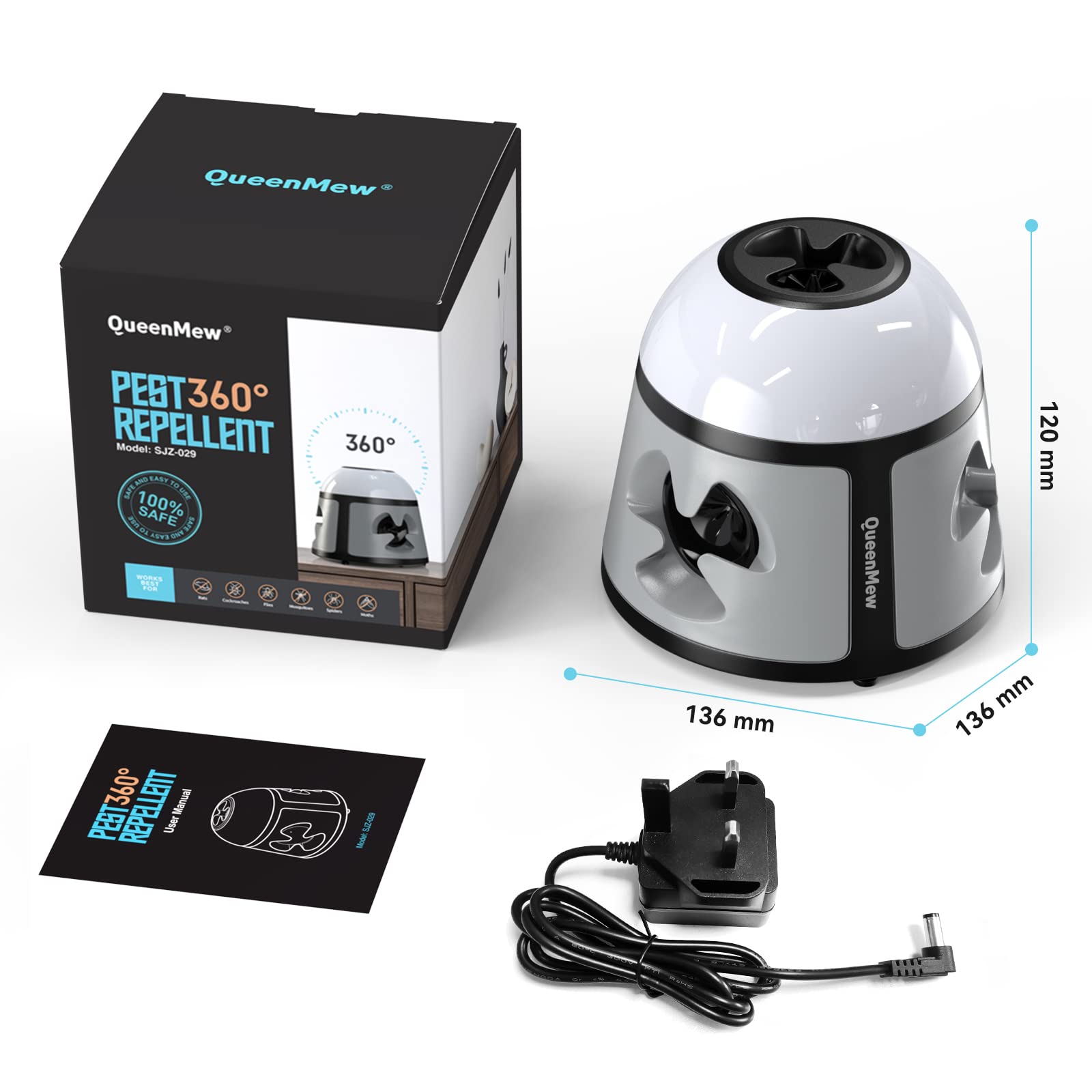 Mice Repellent Plug-ins, Ultrasonic Rodent Squirrels Repellent Indoor Pest Repeller, Mouse Deterrent Rat Control for House Attic Garage RV