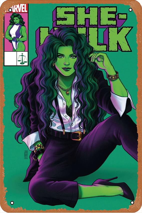 She-Hulk #5 [PRE-ORDER 07/20] Comics Poster Retro Metal Tin Sign Wall Home Wall Art Metal Tin Sign,cave,bar,Club,Home Wall Art Metal Tin Sign 8x12 Inches