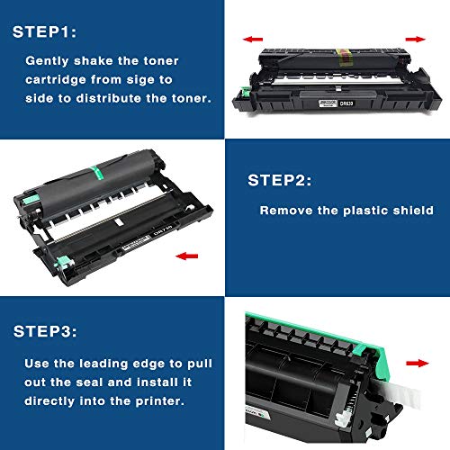Linkjet Compatible DR760 DR730 Drum Unit Replacement for Brother DR-730 DR-760 Drum Unit for Brother HL-L2370DW HL-L2350DW HL-L2390DW HL-L2395DW HL-L2370DWXL Printer, Black 1-Pack