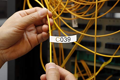Oozmas Replacement for 18489 Dymo Rhino 3/4" White Flexible Nylon Tape Compatible with DYMO Rhino 5200 4200 5000 6000 Industrial Label Maker Refills a18489, Black on White, 3-Pack