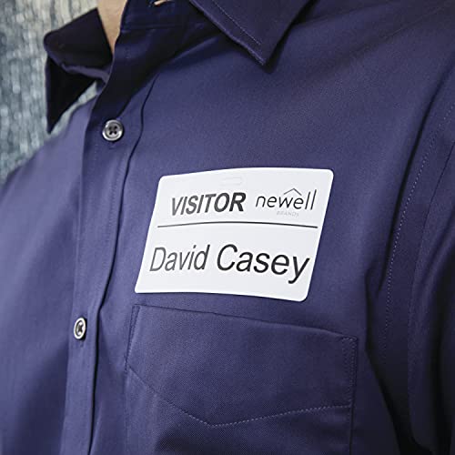 DYMO LW Self-Adhesive Name Badge Labels for LabelWriter Label Printers, White, 2-1/4'' x 4'', 1 roll of 250 (1760756)