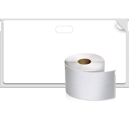 DYMO LW Self-Adhesive Name Badge Labels for LabelWriter Label Printers, White, 2-1/4'' x 4'', 1 roll of 250 (1760756)