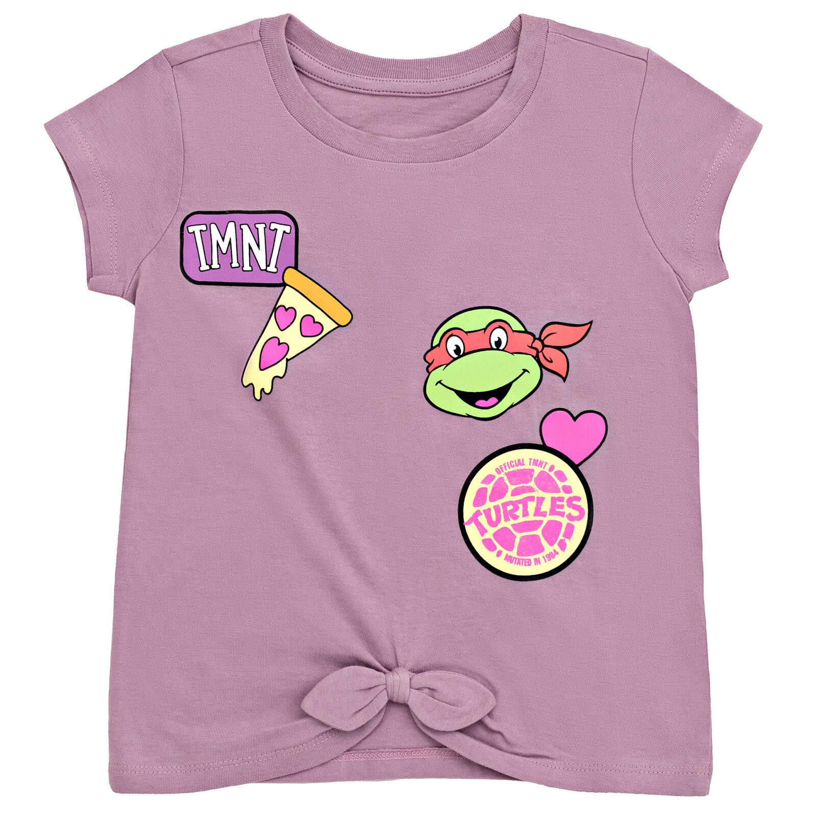 Teenage Mutant Ninja Turtles Leonardo Michelangelo Raphael Little Girls 2 Pack T-Shirts Purple/Blue 6