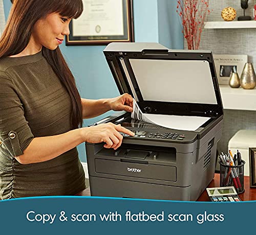 Brother MFC-L27 10DW Series Wireless Compact Monochrome Laser All-in-One Printer - Print Copy Scan Fax - Auto 2-Sides Printing - Print Up to 32 Pages/Min - Mobile Printing - ADF + HDMI Cable