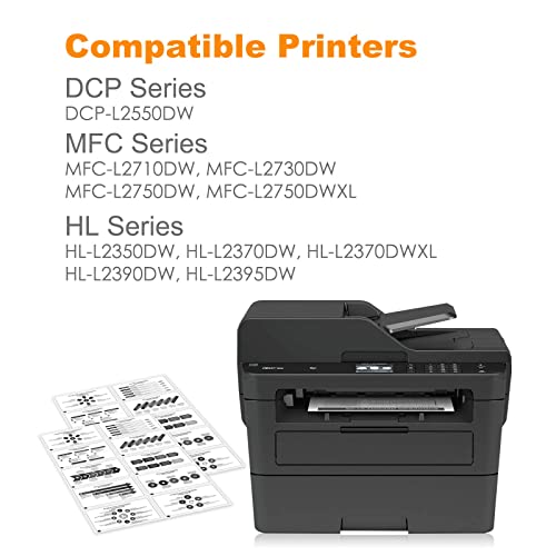 GALADA Compatible Toner Cartridges and Drum Unit Replacement for Brother TN760 TN-760 TN730 TN-730 DR730 DR 730 for DCP-L2550DW MFC-L2710DW HL-L2350DW HL-L2395DW (2 Black Toner with Chip + 1 Drum)