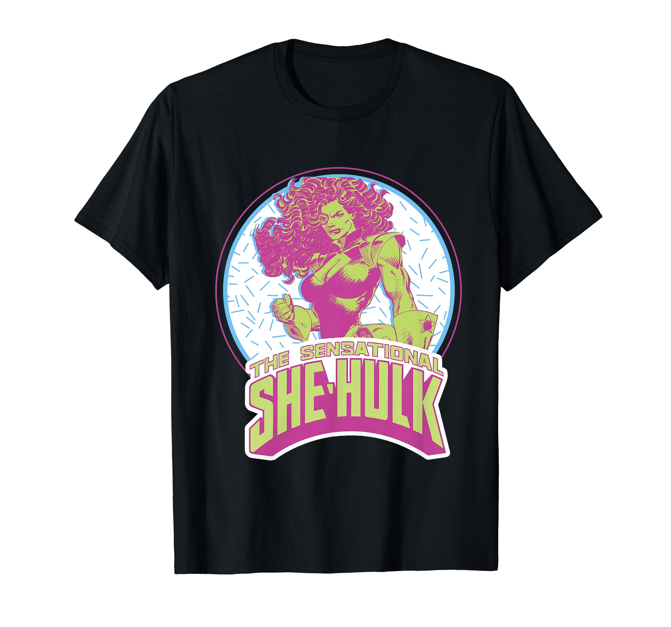 Marvel The Sensational She-Hulk Retro Circle Portrait T-Shirt