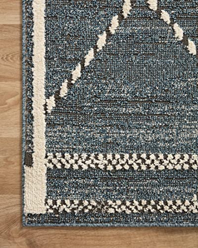 Loloi II Fabian Collection FAB-01 Denim/Charcoal 4'-0" x 6'-0" Accent Rug