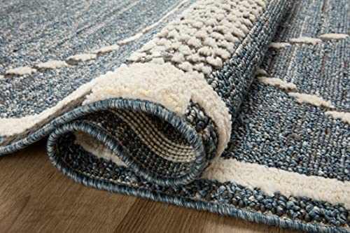 Loloi II Fabian Collection FAB-01 Denim/Charcoal 4'-0" x 6'-0" Accent Rug