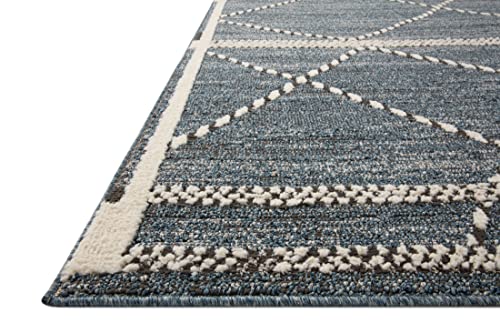 Loloi II Fabian Collection FAB-01 Denim/Charcoal 4'-0" x 6'-0" Accent Rug