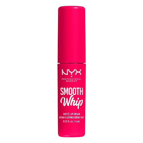NYX PROFESSIONAL MAKEUP Smooth Whip Matte Lip Cream, Long Lasting, Moisturizing, Vegan Liquid Lipstick - Pillow Fight (Hot Fuschia)