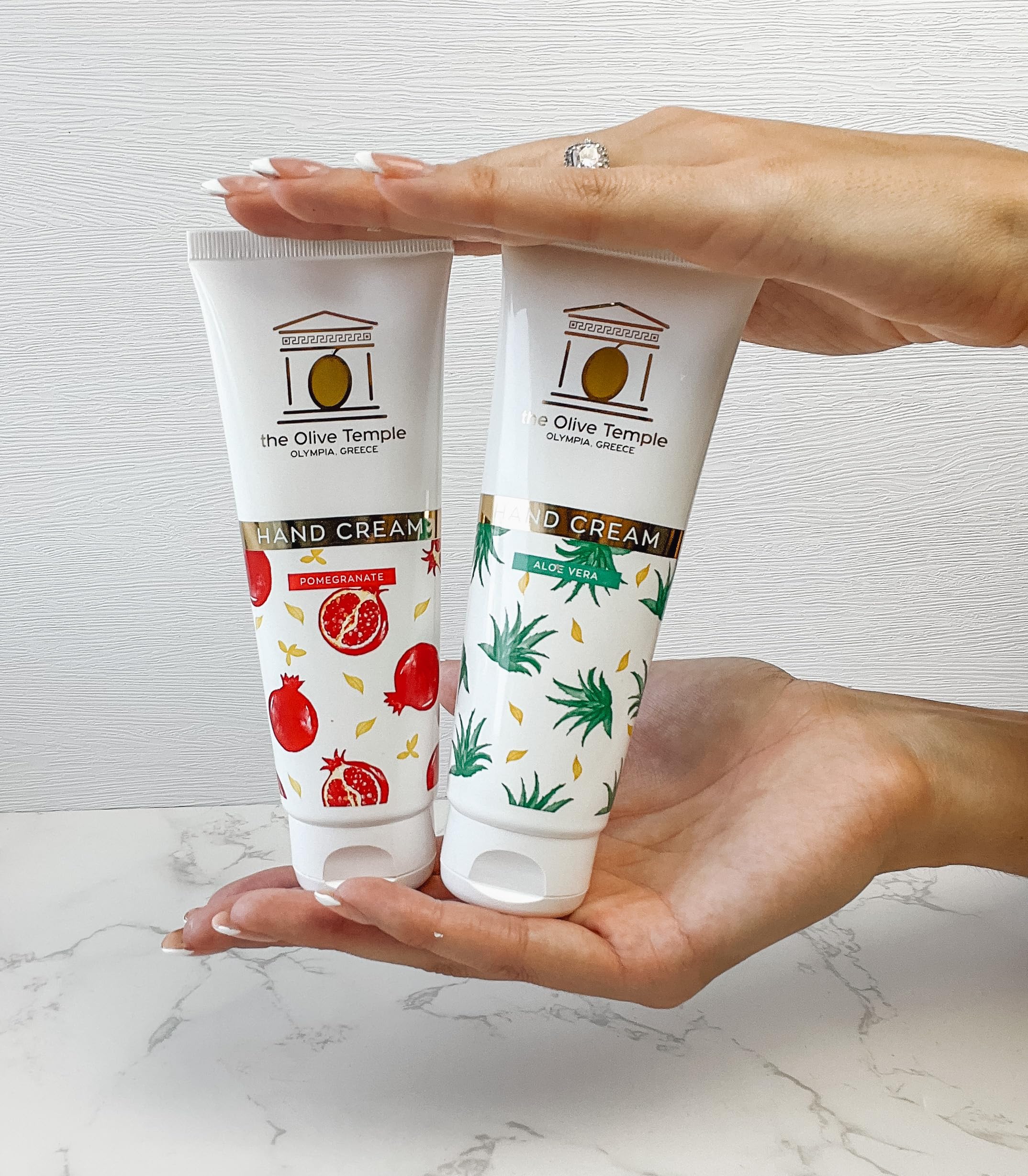 The Olive Temple Hand Cream with Olive Oil - Deep Moisturizing and Nourishing Formula for Soft, Supple Hands (Pomegranate), 3.38 fl. oz