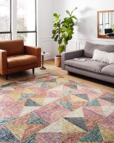Loloi II Spectrum Collection SPE-01 Silver/Fiesta, Contemporary 7'-9" x 9'-9" Area Rug