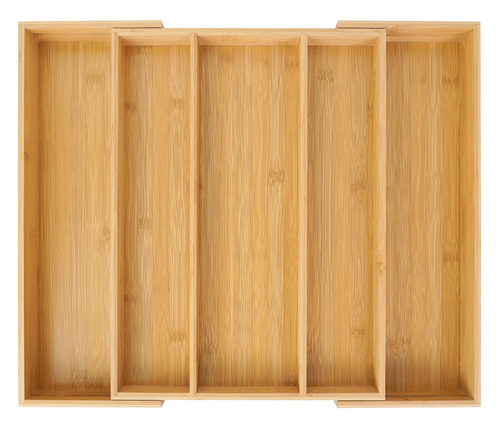 Utoplike Bamboo Expandable Kitchen Drawer Organizer, Adjustable Utensil Holder and Cutlery Tray Organiser, Drawer Divider for Silverware, Flatware, Knives in Kitchen, Bedroom, Living Room