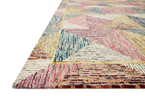 Loloi II Spectrum Collection SPE-01 Silver/Fiesta, Contemporary 7'-9" x 9'-9" Area Rug