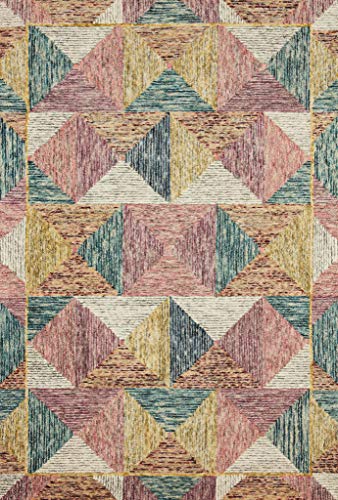 Loloi II Spectrum Collection SPE-01 Silver/Fiesta, Contemporary 7'-9" x 9'-9" Area Rug