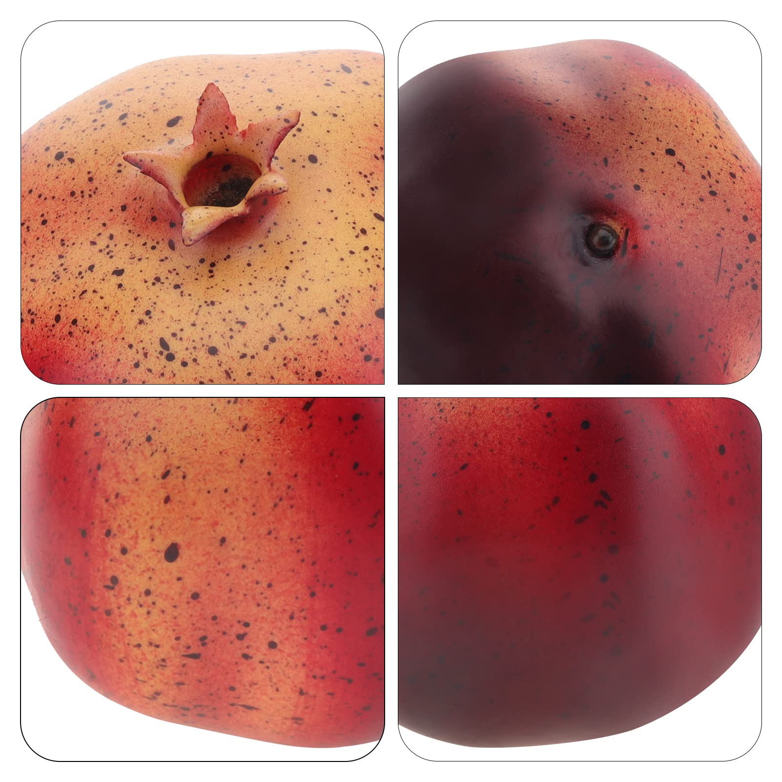Woration 6 PCS Artificial Pomegranates Fake Realistic Simulation Fruits Vivid Pomegranates for Home Ornament Fruit Desk Office Restaurant Decorations & Props