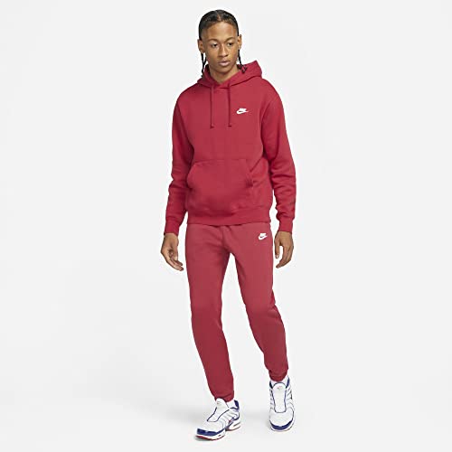 Nike Men's Sportswear Fleece Jogger Athletic Pants (as1, Alpha, x_l, Regular, Regular, Pomegranate/Pomegranate/White, X-Large)