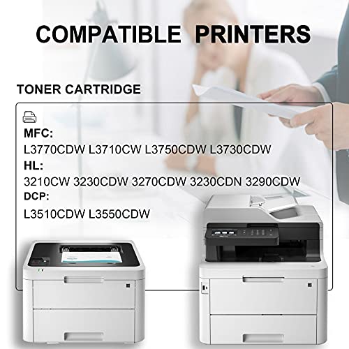 VIT 3 Pack (1C+1M+1Y)Toner Compatible TN227 TN-227 TN227C TN227M TN-227Y Toner Cartridge Replacement for Brother MFC 3770CDW L3750CDW L3730CDW HL 3230CDW 3270CDW 3290CDW DCP L3510CDW L3550CDW Printer