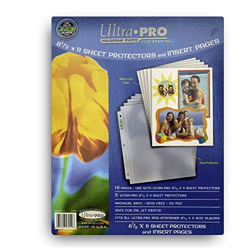 Ultra Pro White Paper with 8.5 inch x 11 inch Clear Sheet Protector