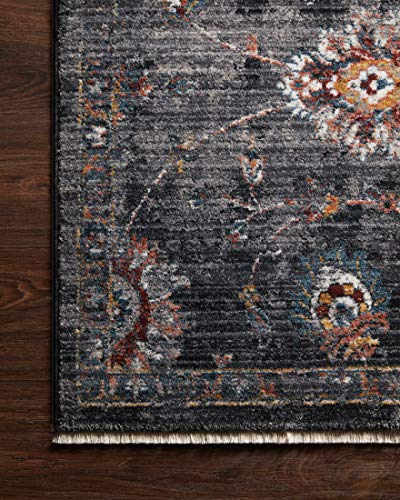 Loloi II Samra Collection SAM-08 Charcoal/Multi, Transitional 7'-10" x 10' Area Rug