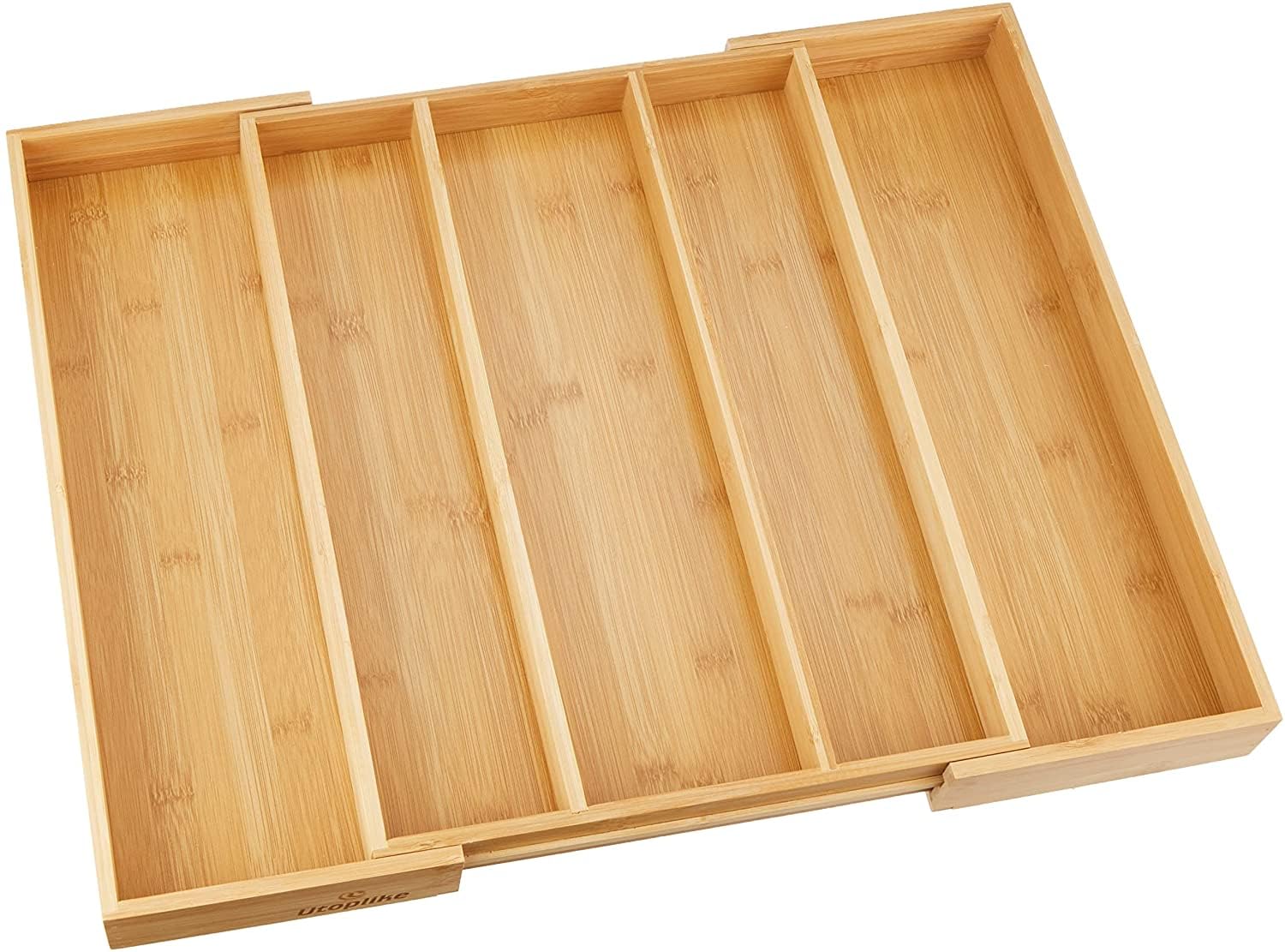 Utoplike Bamboo Expandable Kitchen Drawer Organizer, Adjustable Utensil Holder and Cutlery Tray Organiser, Drawer Divider for Silverware, Flatware, Knives in Kitchen, Bedroom, Living Room