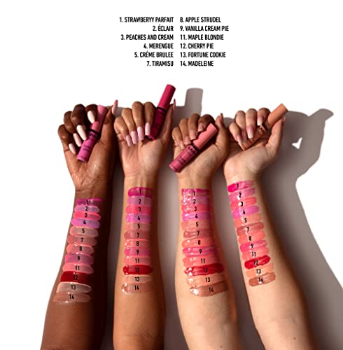 NYX PROFESSIONAL MAKEUP Butter Gloss - Pack Of 3 Lip Gloss (Angel Food Cake, Creme Brulee, Madeleine)