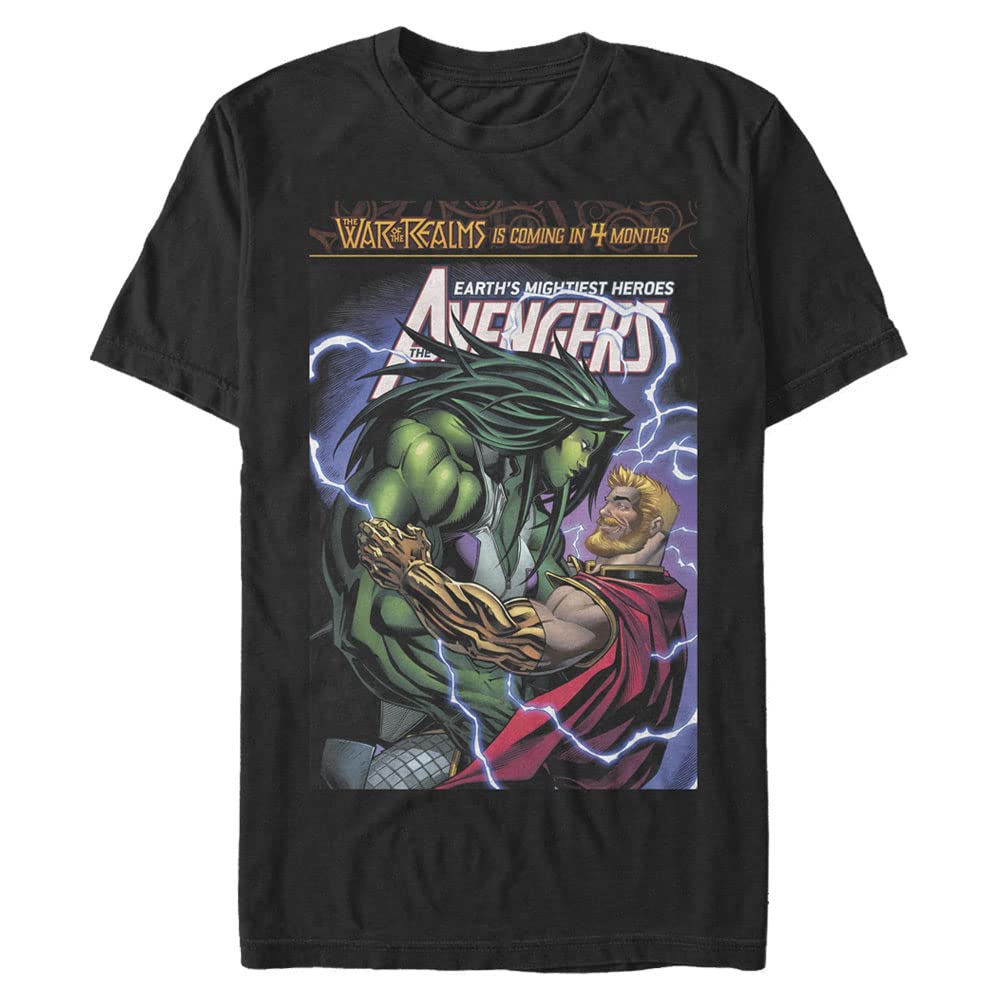 Marvel Big & Tall Classic She Hulk Avengers Dec18 Men's Tops Short Sleeve Tee Shirt, Black, Large