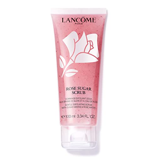 LancƓme Rose Exfoliating Face Scrub - Exfoliates & Plumps Skin - With Real Sugar Grains, Rose Water & Honey - 3.4 Fl Oz
