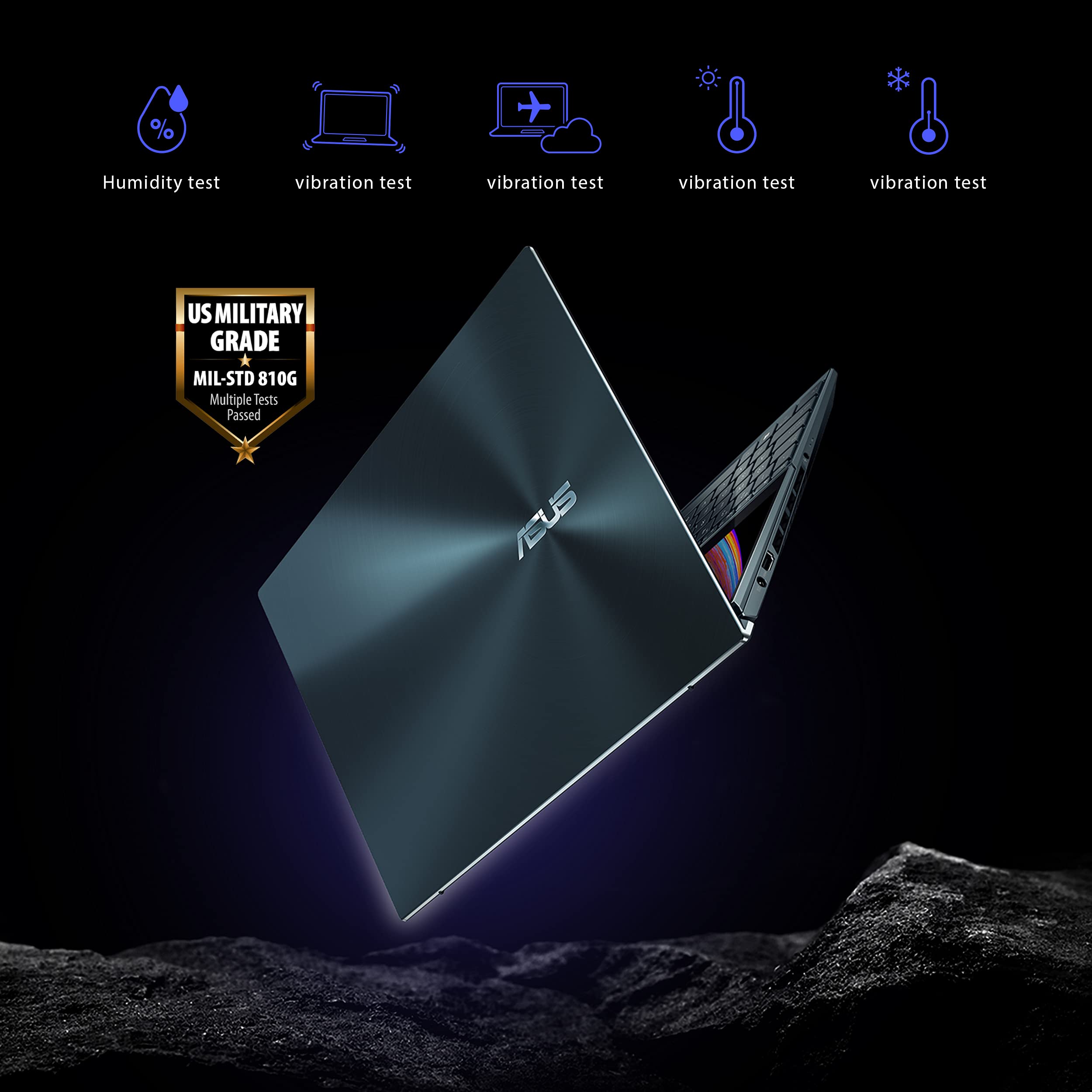 ASUS ZenBook Pro Duo 15 OLED UX582 Laptop, 15.6β 4K Touch Display, Intel Core i9-12900H, 32GB RAM, 1TB SSD, GeForce RTX 3070 Ti, ScreenPad Plus, Windows 11 Pro, Celestial Blue, UX582ZW-XB99T