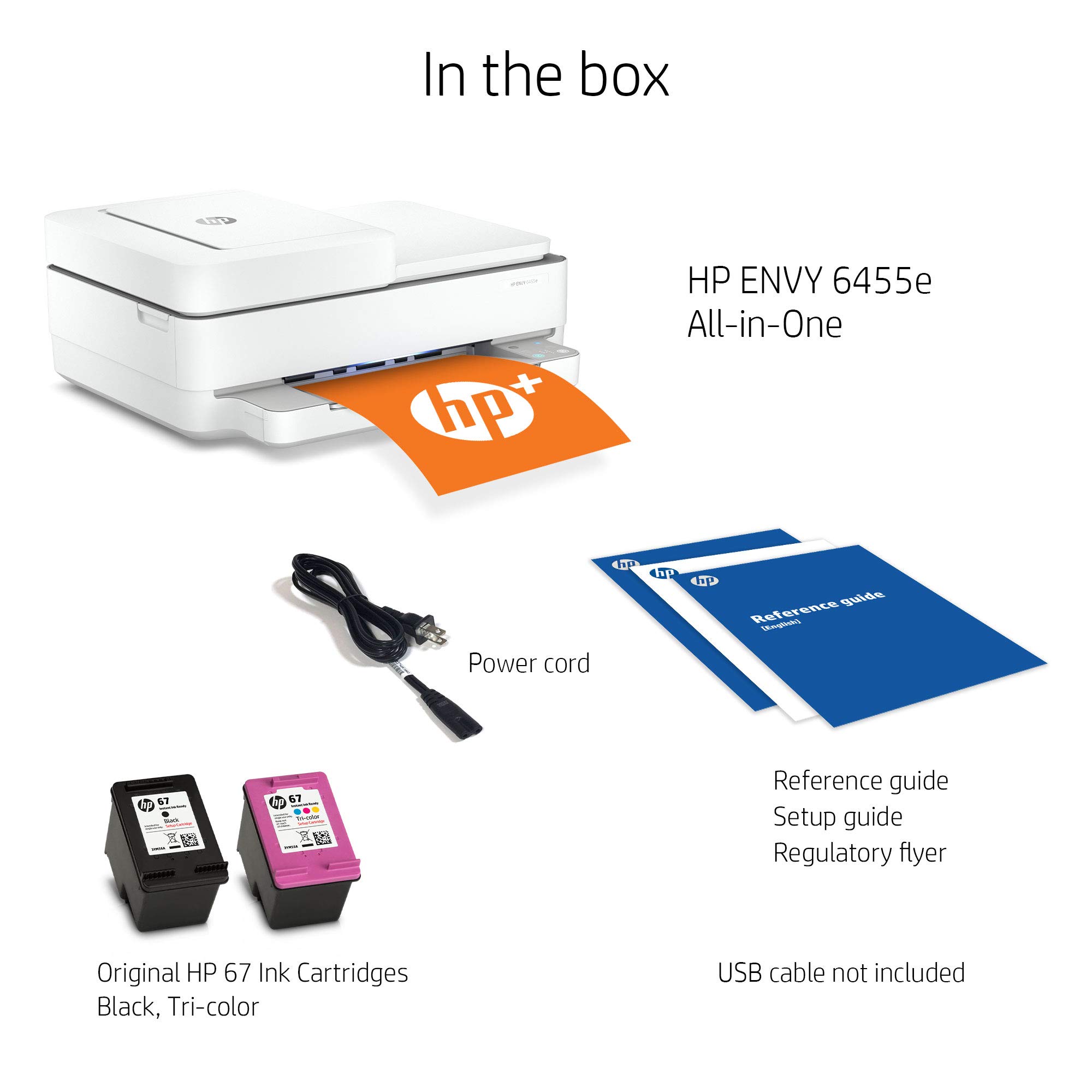 HP ENVY 6455e Wireless Color All-in-One Printer with 6 Months Free Ink with HP+ (223R1A)