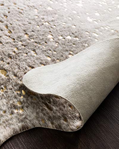 Loloi II Bryce Collection BZ-07 Pewter/Gold, Contemporary 5' x 6'-6" Area Rug