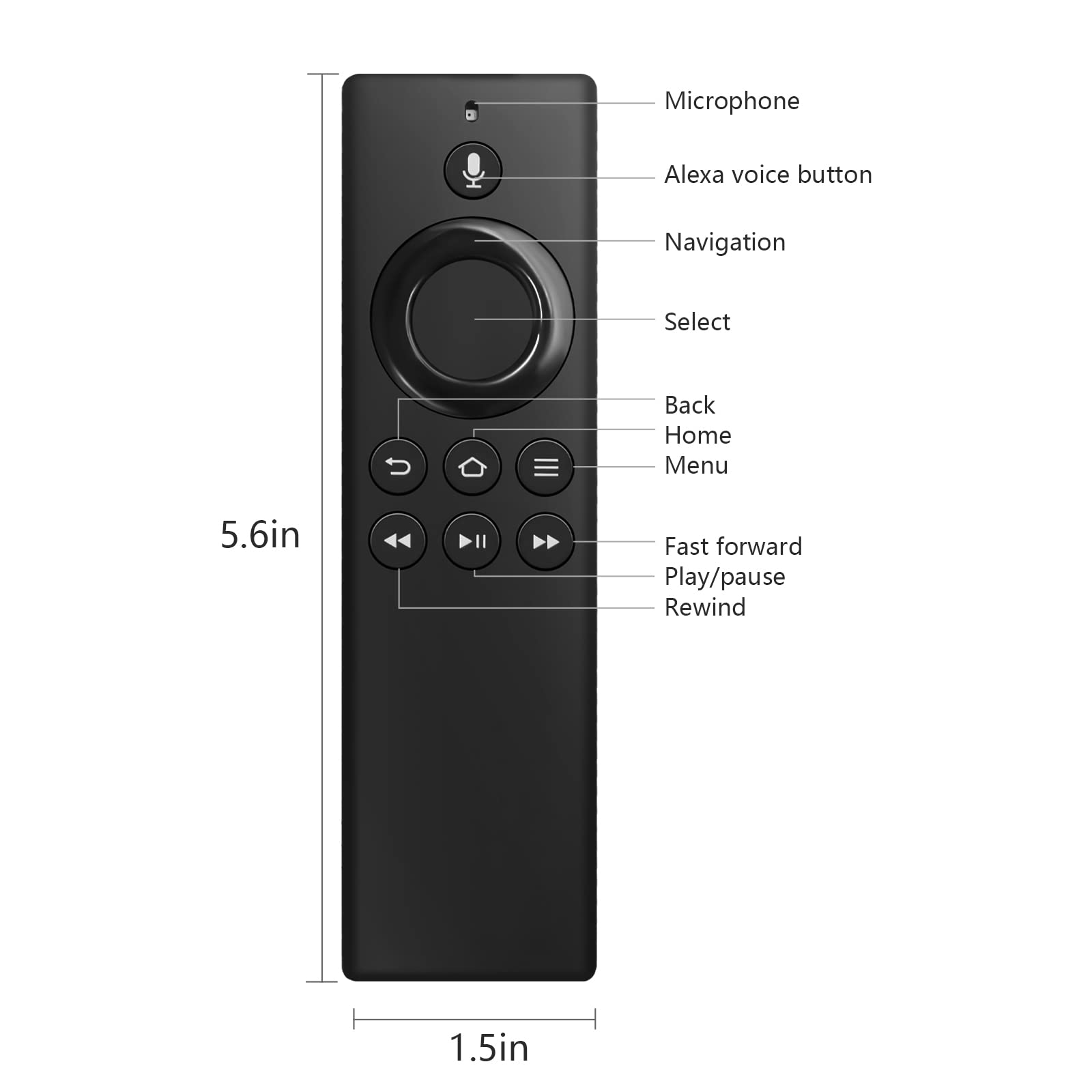 1nd Gen Replacement Voice Remote Control DR49WK B fit for Amazon TV, Amazon TV Box, Amazon TV Stick Box, Amazon TV Cube (1st Gen,2nd Gen) Amazon TV Firstick (2nd Gen,3rd Gen, Lite,4K,LY73PR)