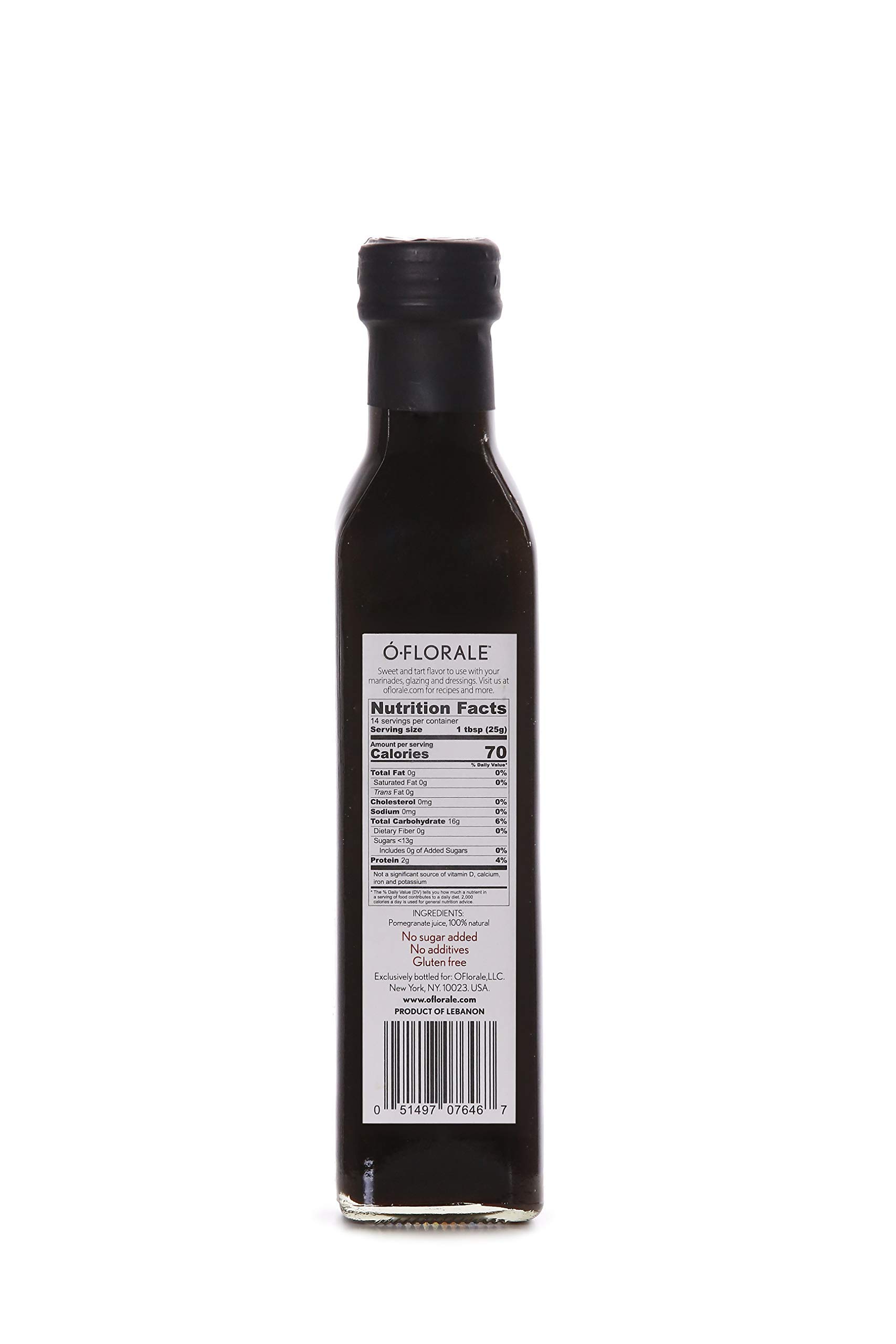 OFLORALE Pomegranate Molasses, 12.35 oz, 100% Natural, No Added Sugar, for Glazing, Dressings and Marinades