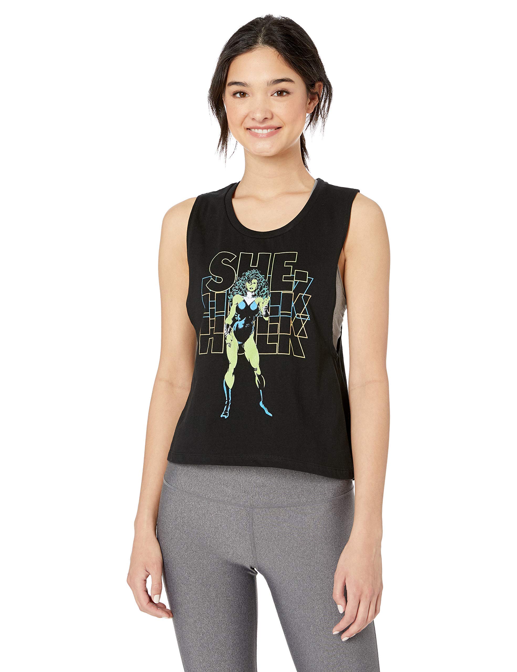Marvel womens Official Marvel She Hulk Fashion Crop Muscle Shirt, Black Official Marvel She Hulk Fashion Crop Muscle, 3X-Large US