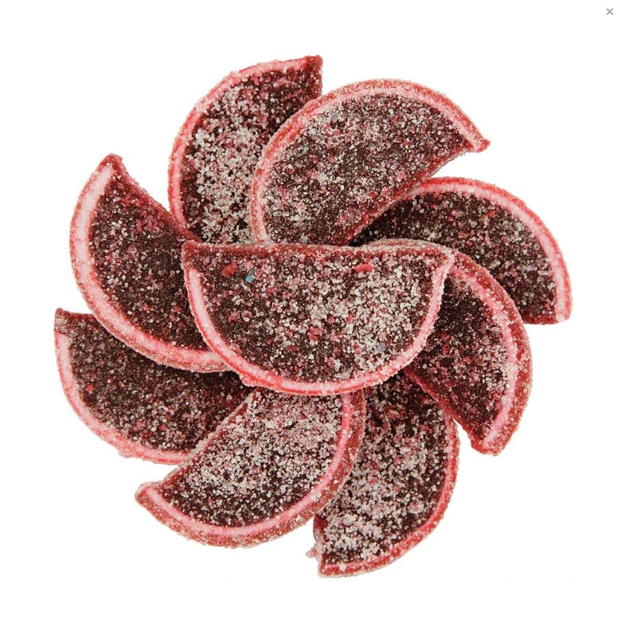 NY Spice Shop Fruit Slices Jelly Candy - 1 Pound Pomegranate Candied Fruit - Fruit Candy Slices - Bulk Gummy Candy Slices - Old Fashioned Candy For Sweet Lovers