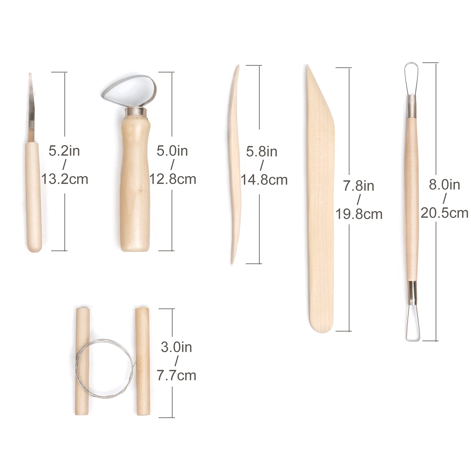 Nozomy Clay Tools,12PCS Pottery Clay Sculpting Tool Set