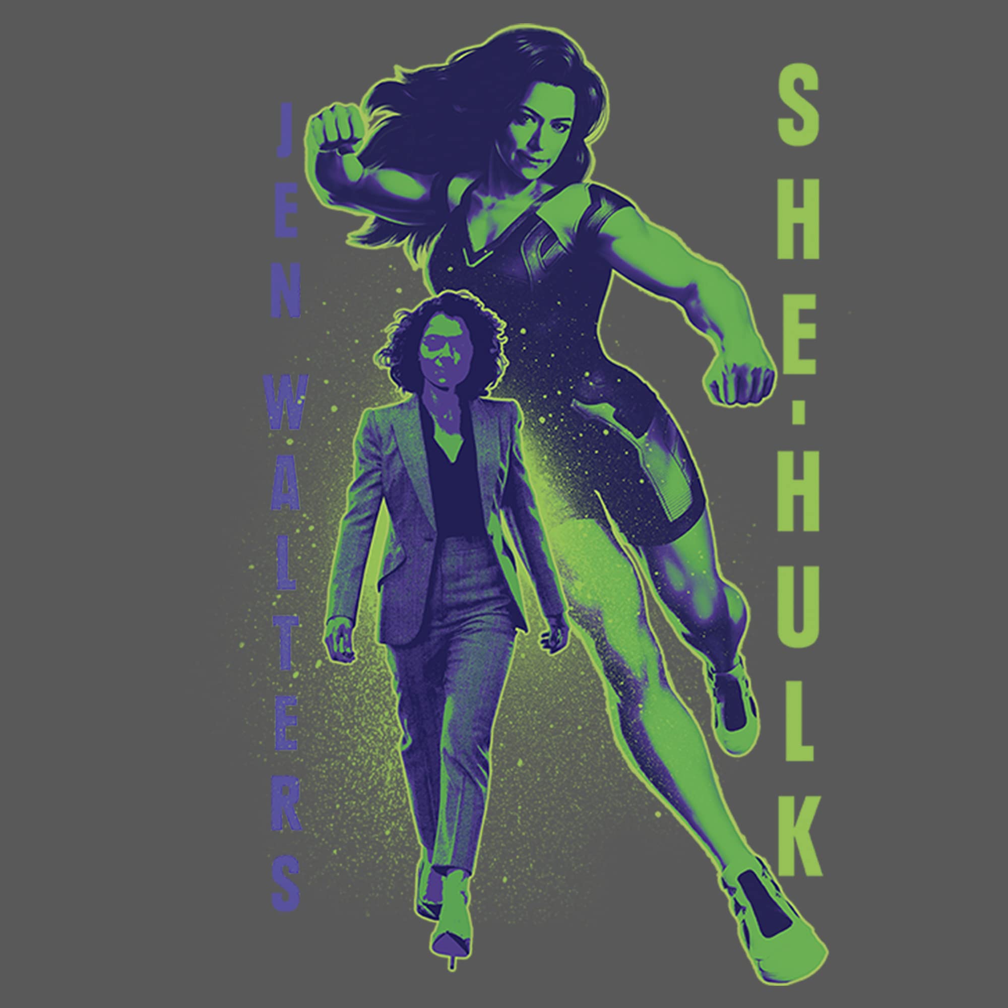 Marvel Girl's She-Hulk Walters Lock Up T-Shirt, Black, X-Large