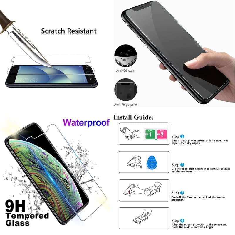 HGJTF Phone Case for Motorola ThinkPhone (6.6") + [2 X Tempered Glass Screen Protector], with Foldable Phone Stand for Desk - Clear Soft Silicone Shockproof TPU Cover for Motorola ThinkPhone