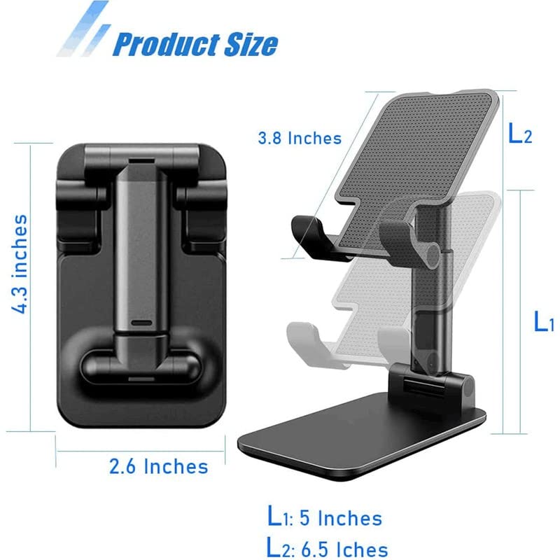 HGJTF Phone Case for Motorola ThinkPhone (6.6") + [2 X Tempered Glass Screen Protector], with Foldable Phone Stand for Desk - Clear Soft Silicone Shockproof TPU Cover for Motorola ThinkPhone