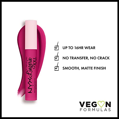 NYX PROFESSIONAL MAKEUP Lip Lingerie XXL Matte Liquid Lipstick - Pink Hit (Cool Toned Hot Pink)