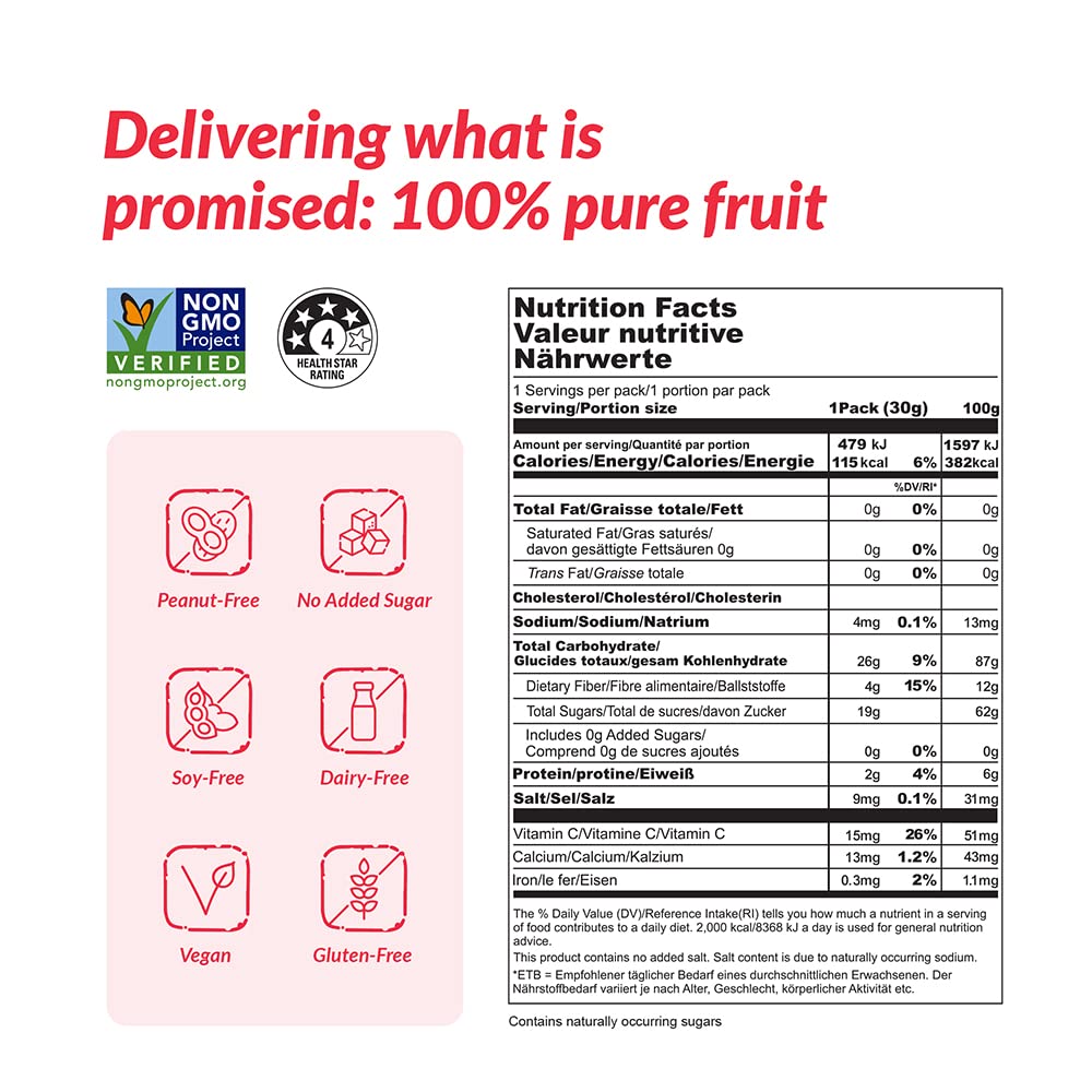 Frubites Pomegranate - Freeze Dried Fruit Snack (Pack of 5, 100 grams), Crispy, Crunchy Pomegranate Snack. No added sugar, Vegan, Gluten-Free Snacks for Kids and Adults